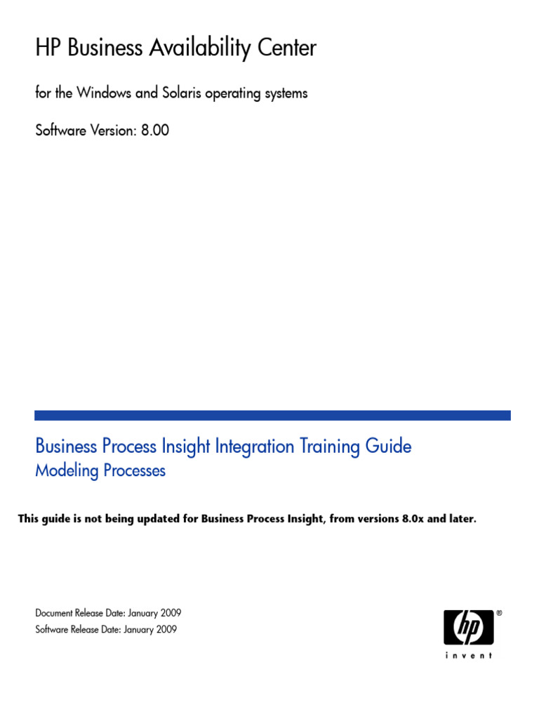 Business Process Insight Integration Train - Hewlett-Packard Company ...