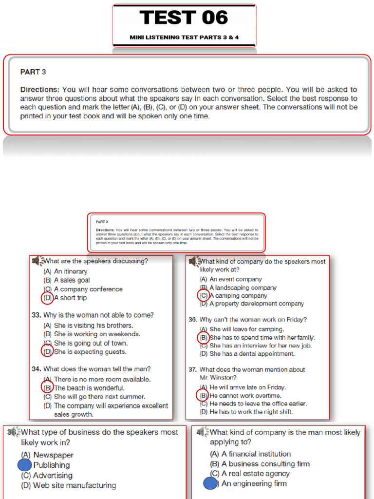Part 3-Test 6 (B Sung) | PDF