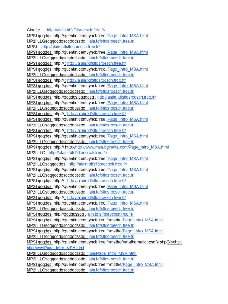 Ginette and MPSI Resources Links | PDF