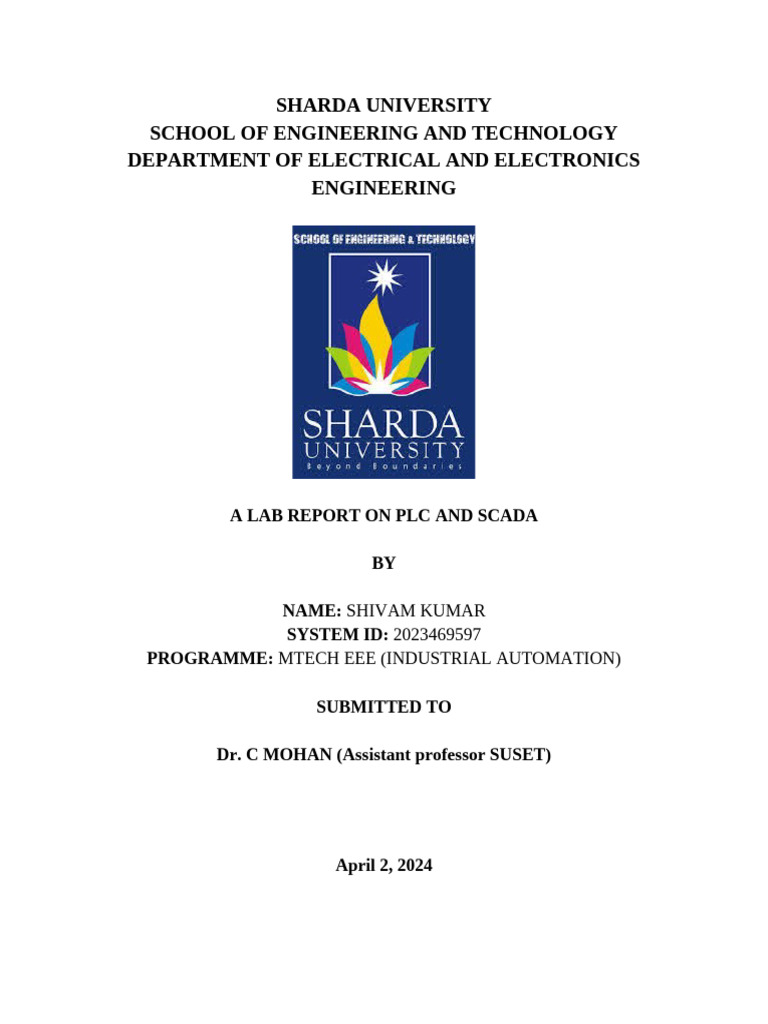 Shivam PLC | PDF | Programmable Logic Controller | Digital Electronics Shivam PLC | PDF | Programmable Logic Controller | Digital Electronics