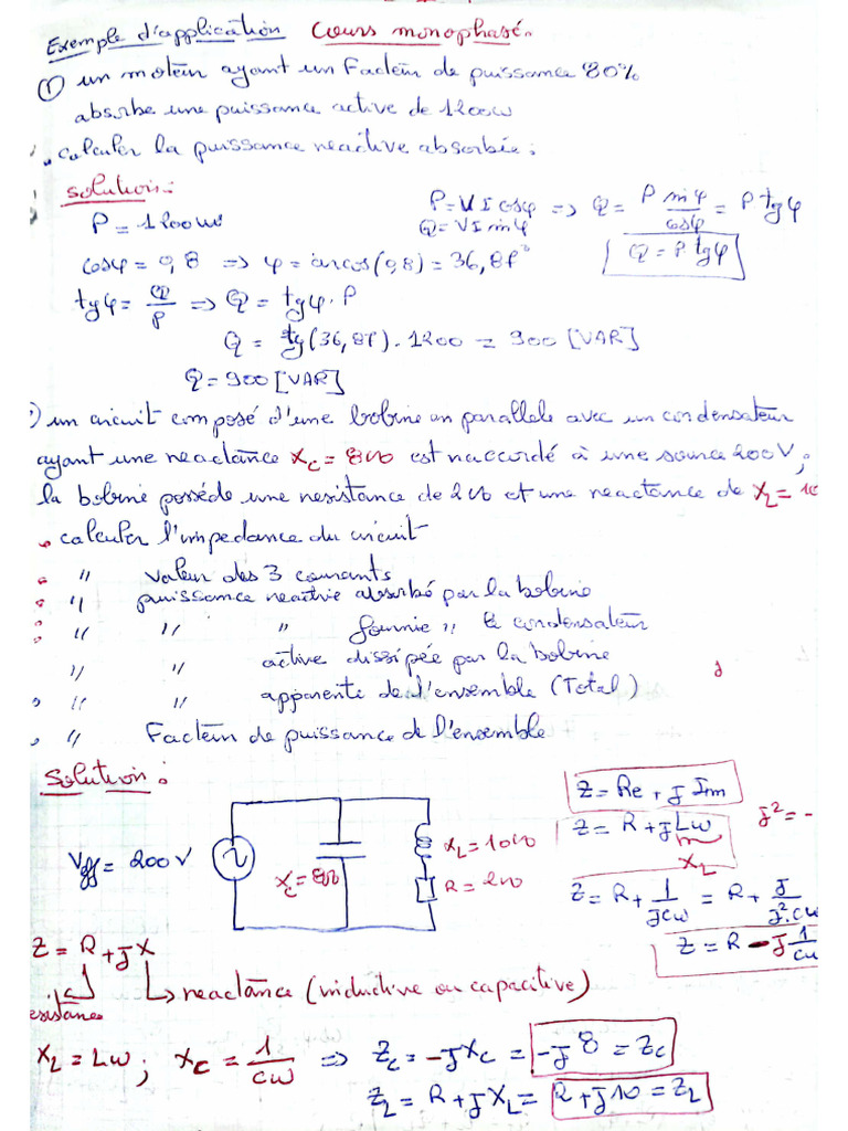 Solution Exo Cours Monophasé | PDF