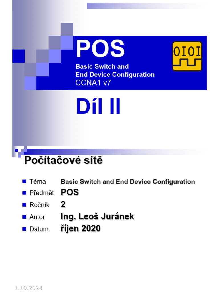 Basic Switch and End Device Configuration - SPSE - POS - T2 - 02 - Basic Switch and End Device ...