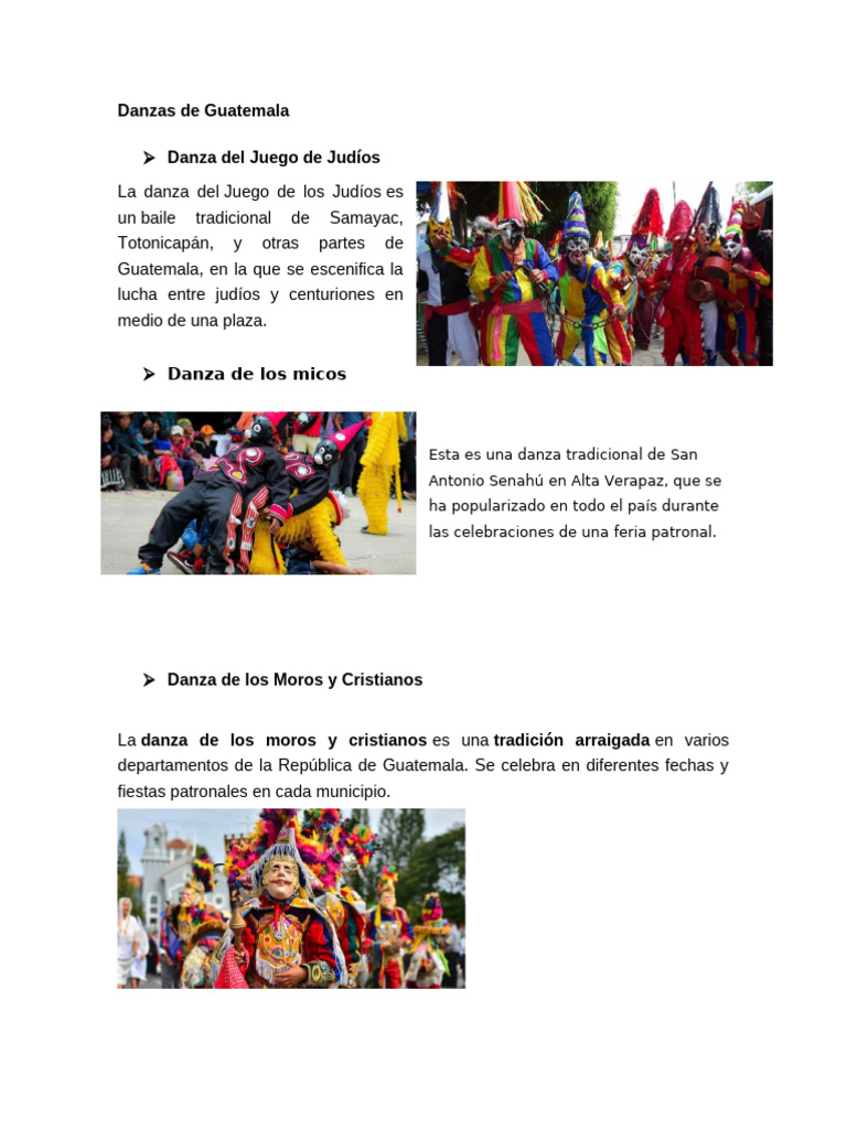 Danzas De Guatemala Pdf Bailes Guatemala