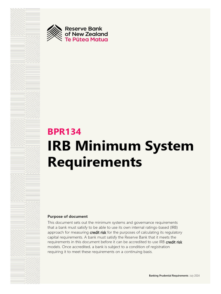 IRB Minimum System Requirements July 2024 1730551711 | PDF | Risk ...