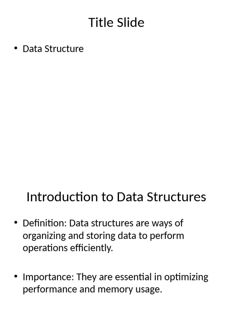 Data Structure Topics Presentation | PDF