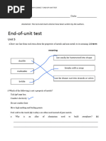 Unit 7 End-Of-Unit Test Answers | PDF