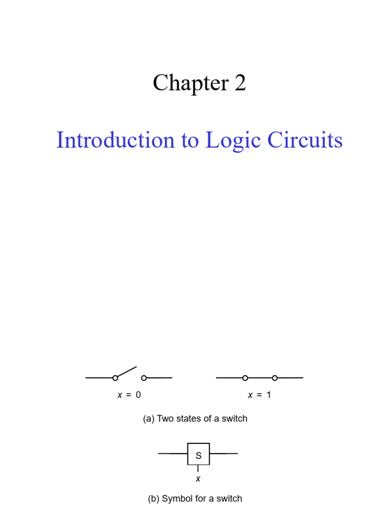 Chapter2_Introduction to Logic Circuits | PDF | Digital Electronics | Mathematical Logic
