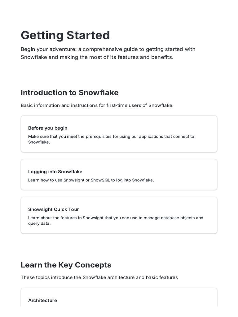 starting snwoflake | PDF | Table (Database) | Sql