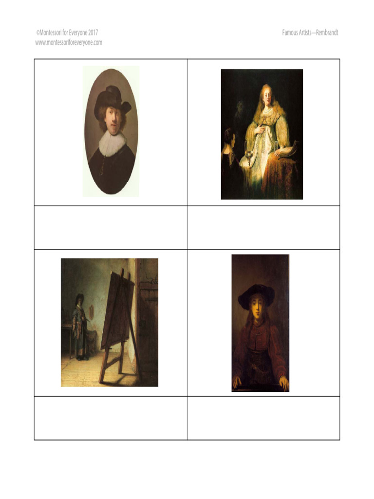 Famous Artists Rembrandt | PDF | Rembrandt | Paintings