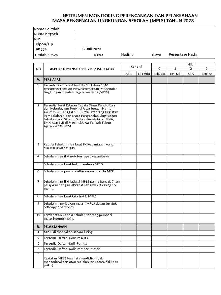 Instrumen MPLS 2023 | PDF