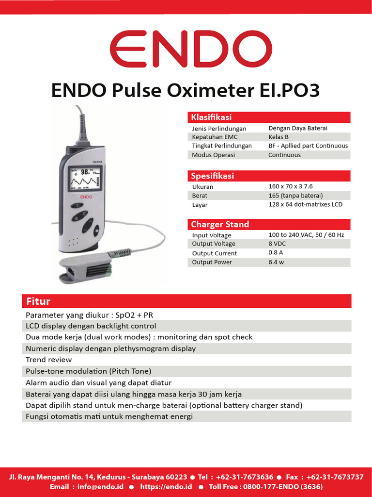 ENDO, PO 3, Pulse Oximeter | PDF