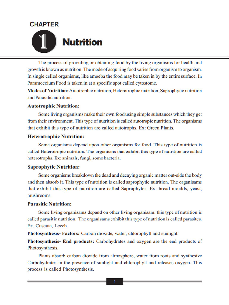 Bio Class 10th TS SSC Study Material | PDF