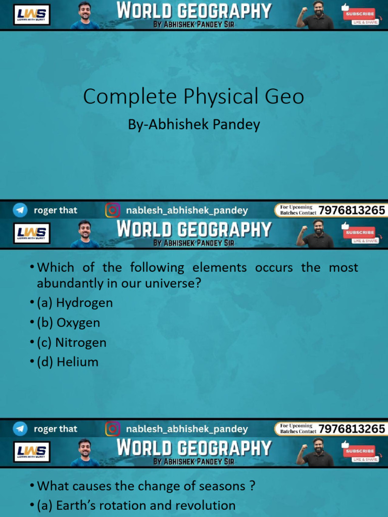 Complete Physical Geo | PDF | Apsis | Rock (Geology)