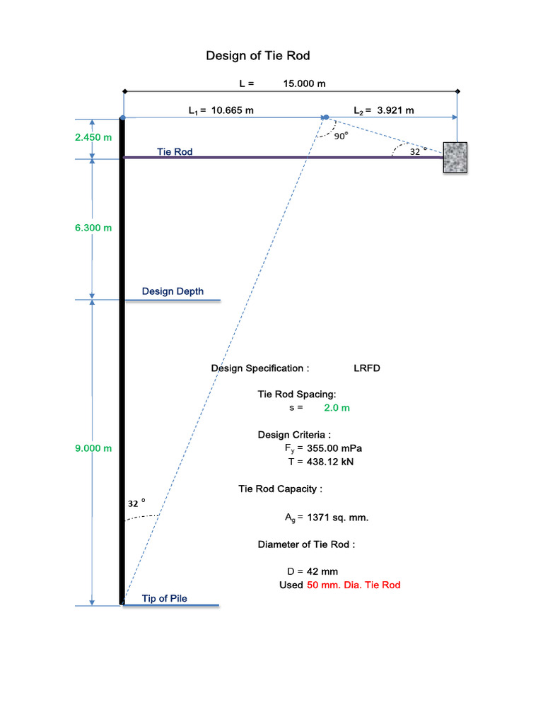 Design of Tie Rod | PDF | Technology & Engineering