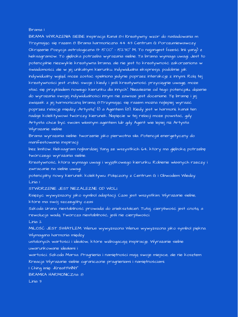 Bramy 01-32 Linie Rave I Ching | PDF