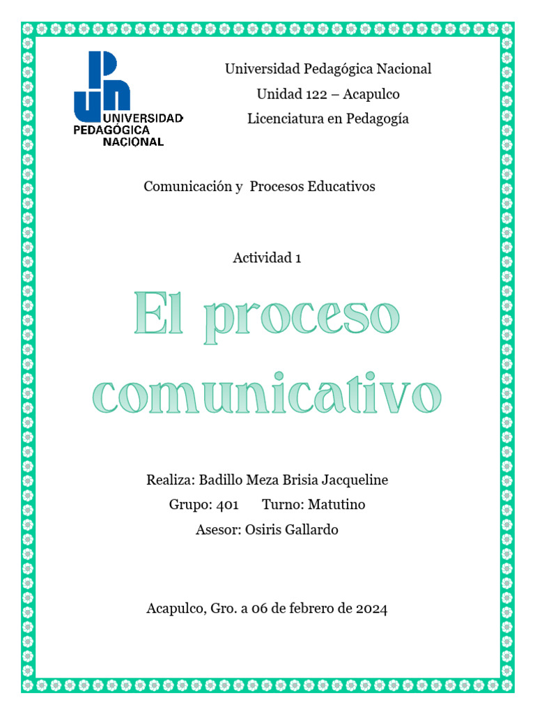 Proceso Comunicativo | PDF