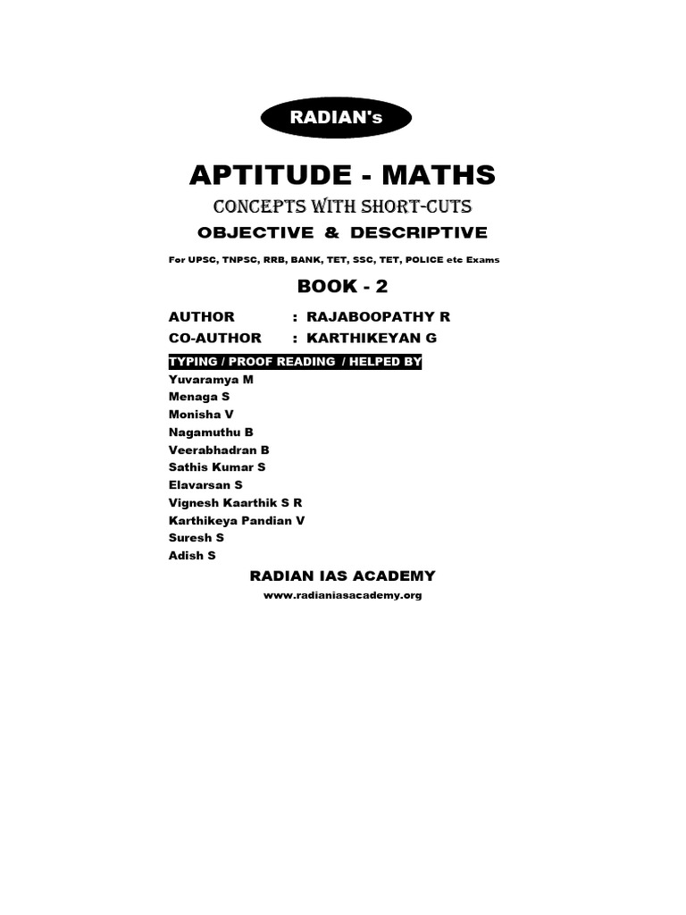 Radian Aptitude Book 2 | PDF