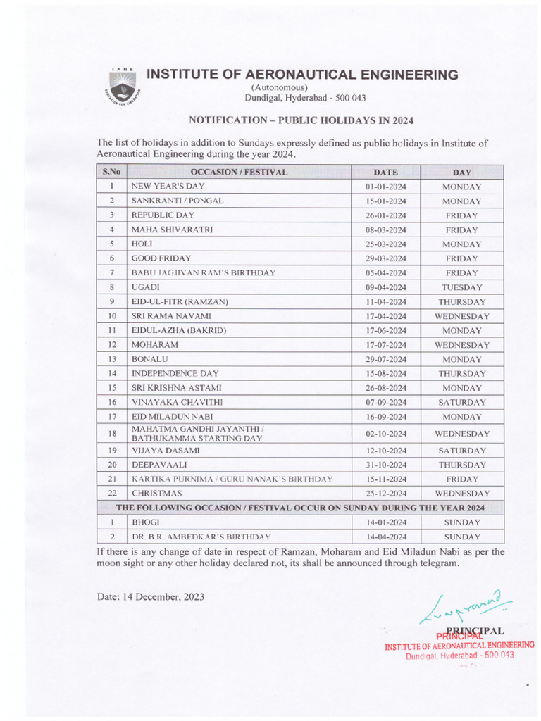 LIST_OF_HOLIDAYS_2024 (1) | PDF