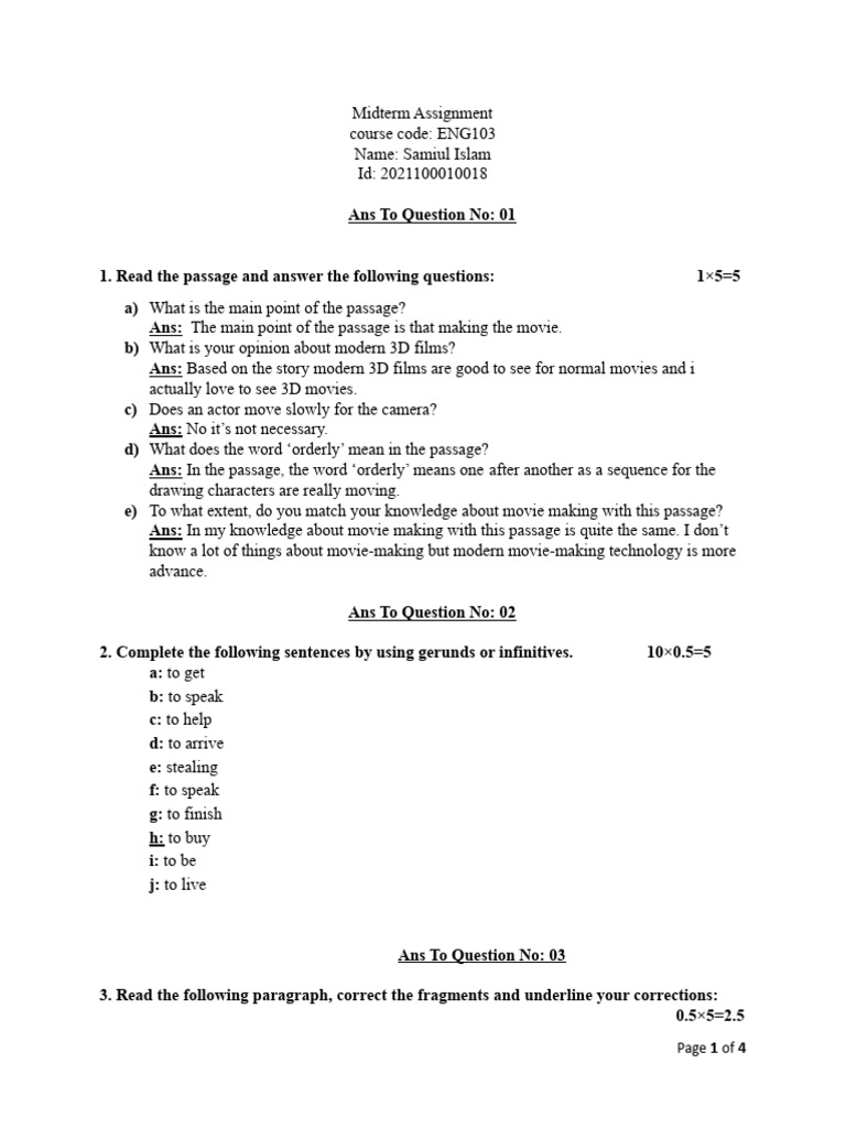 ENG103 Midterm Exam Fall 2021 Question 2 | PDF | Traffic Collision ...