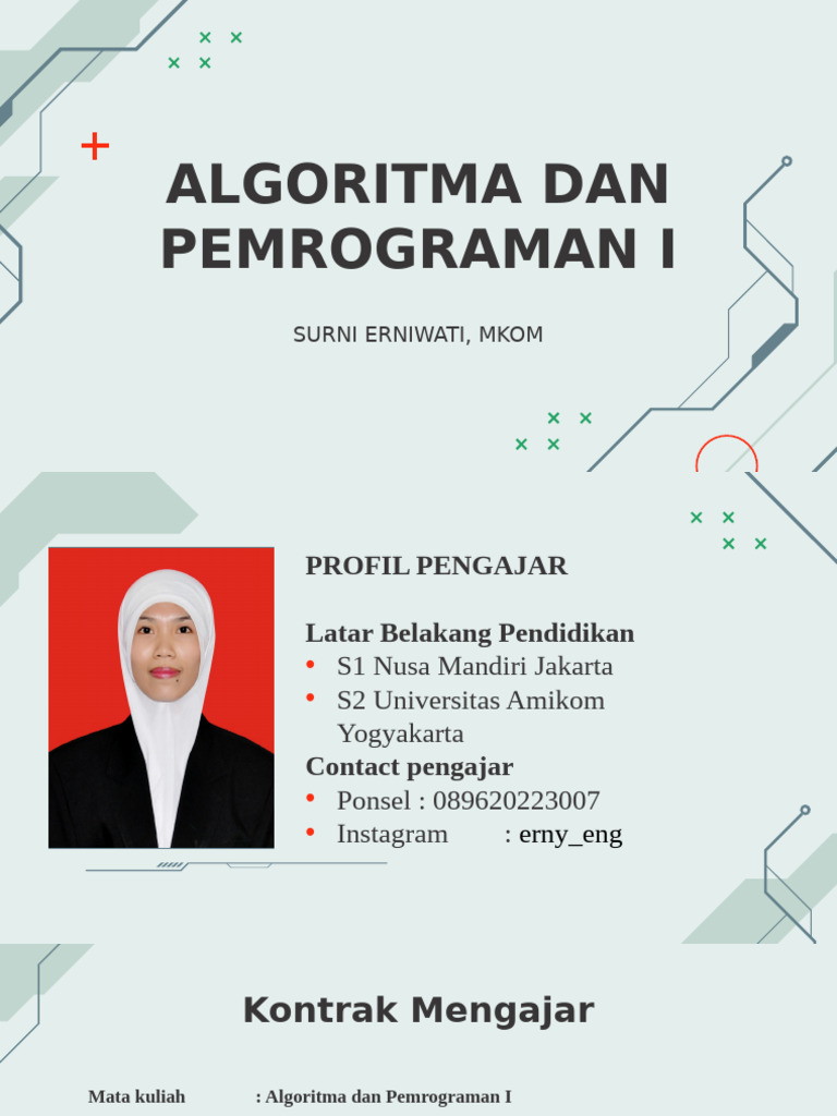 Pertemuan 1 Alpro Algoritm Pembrograman | PDF