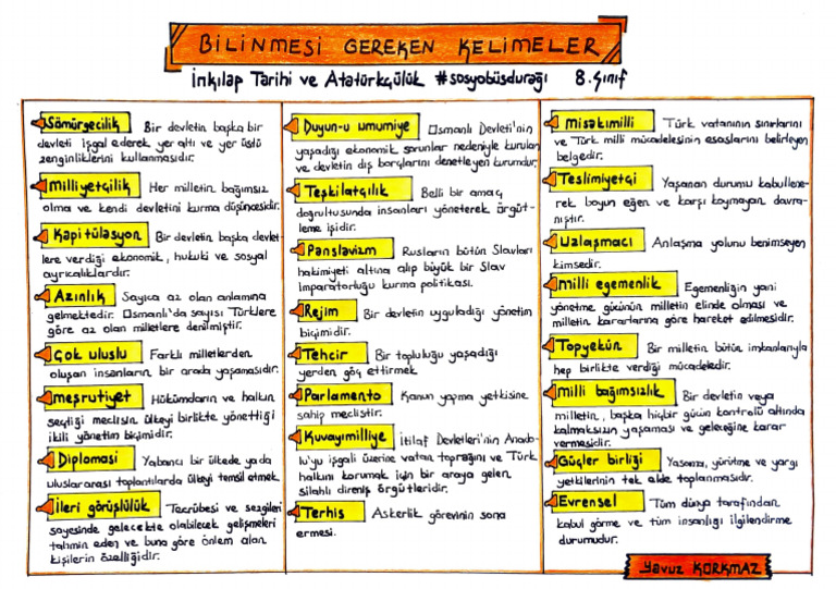 Bilinmesi Gereken Kelimeler | PDF