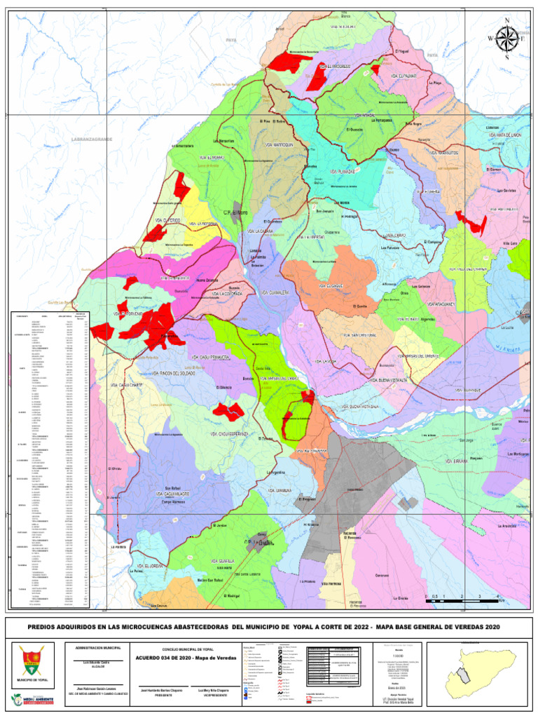 3 - Predios Adquiridos A Corte de 2022 en Mapa General Veredas Yopal | PDF