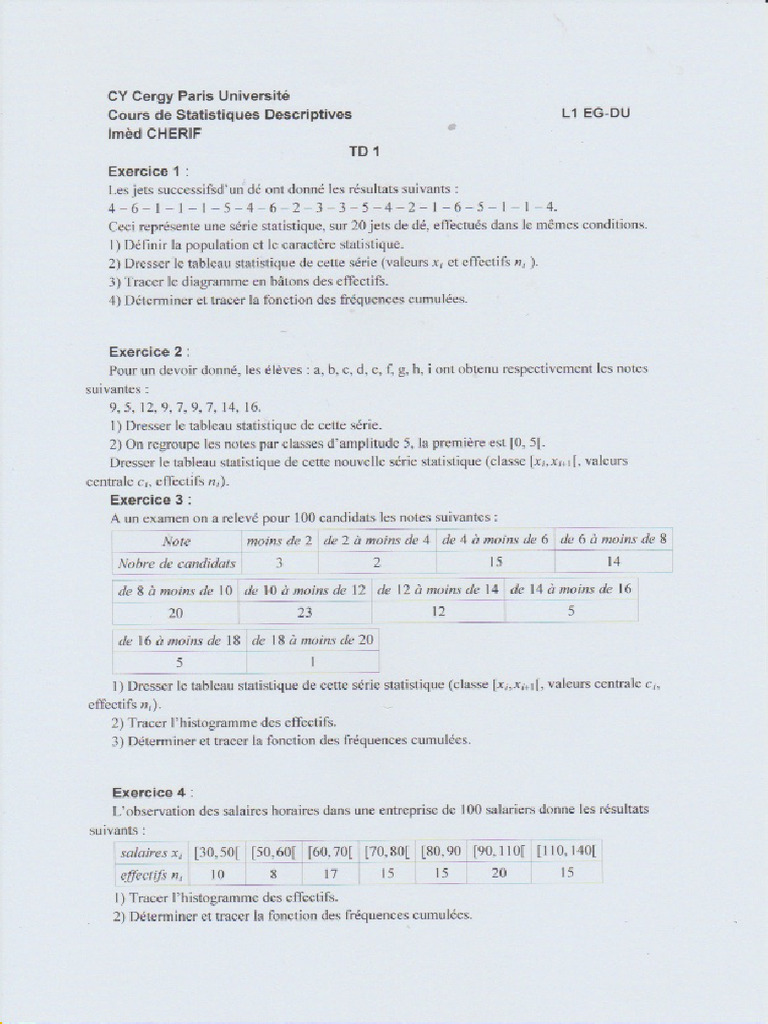 TD 1 Stat 2023 | PDF