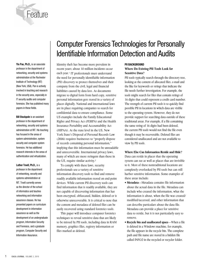 PII | PDF | Computer File | Windows Registry