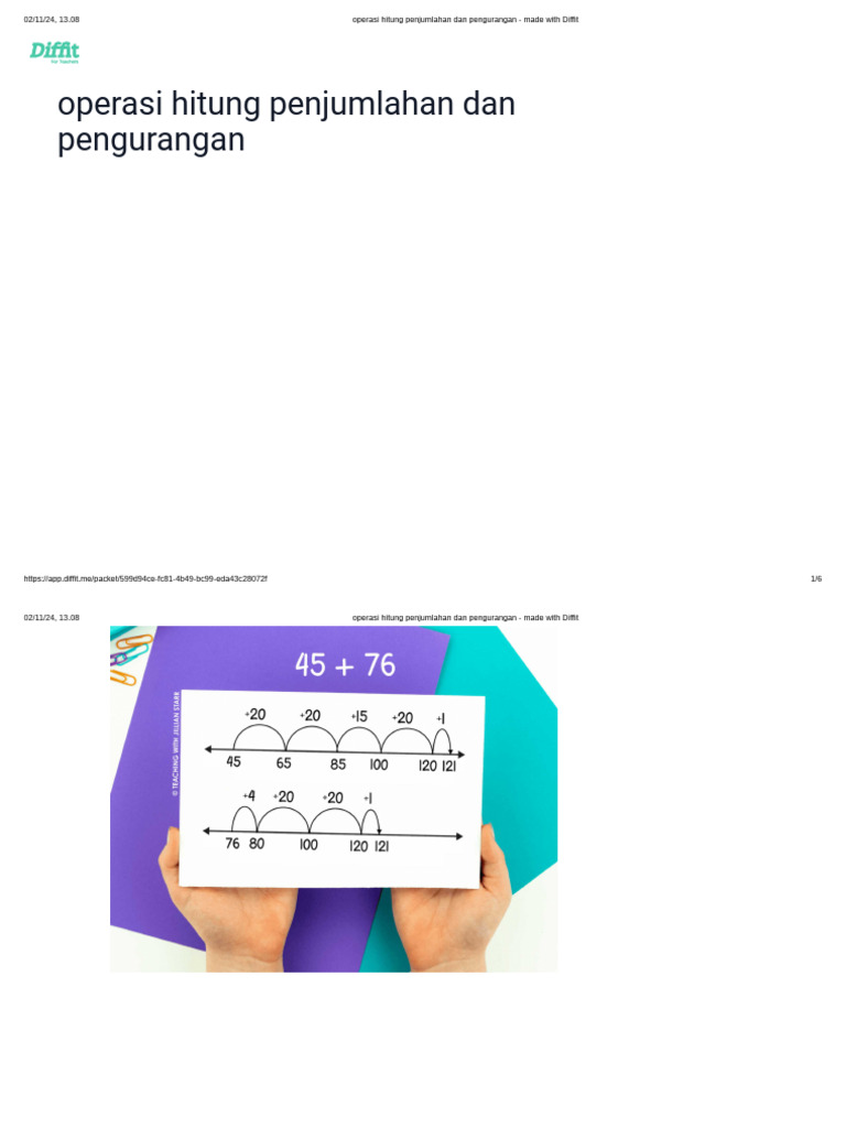 Operasi Hitung Penjumlahan Dan Pengurangan - Made With Diffit | PDF