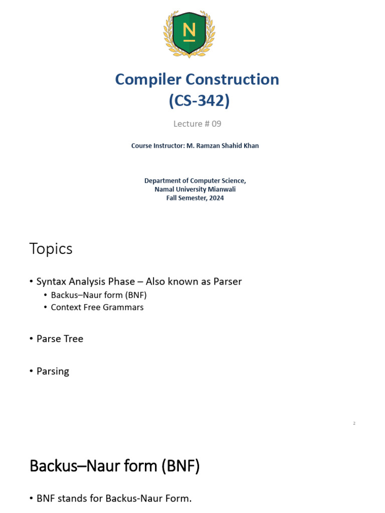 CCWeek-05Lecture09 | PDF | Parsing | Theoretical Computer Science