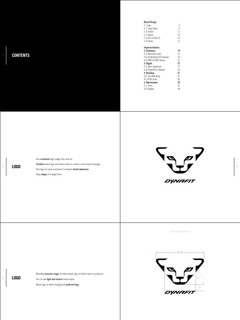 Logo DYNAFIT guidelines | PDF | Communication Design | Graphic Design