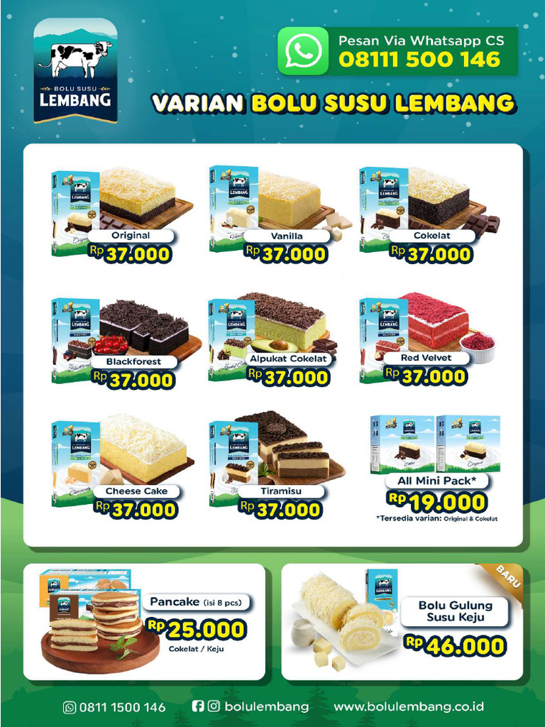 Pricelist_Bolu_Susu_Lembang | PDF