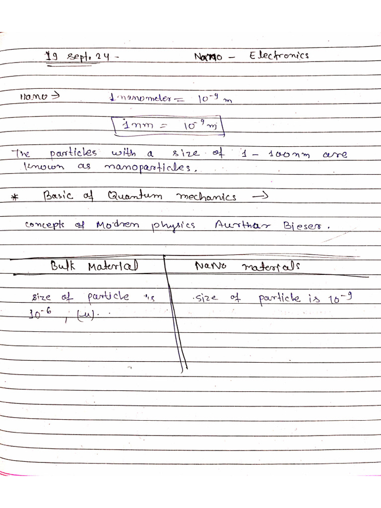Nano Electronic Theory Notes - 241021 - 172551 | PDF