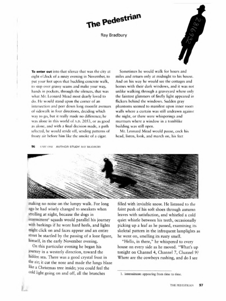 The Pedestrian by Ray Bradbury - Text | PDF | Mystery, Thriller & Crime ...