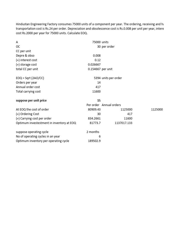 Inventory & Working Capital Analysis | PDF | Discounted Cash Flow | Working Capital