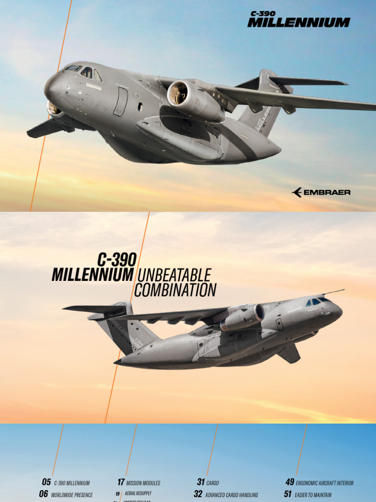 C-390 Millennium: Multi-Mission Transport | PDF | Aerial Refueling ...