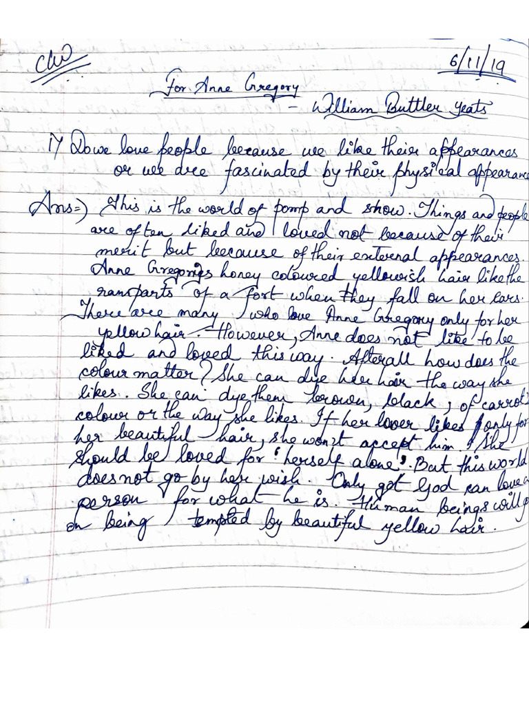 For Anne Gregory | PDF