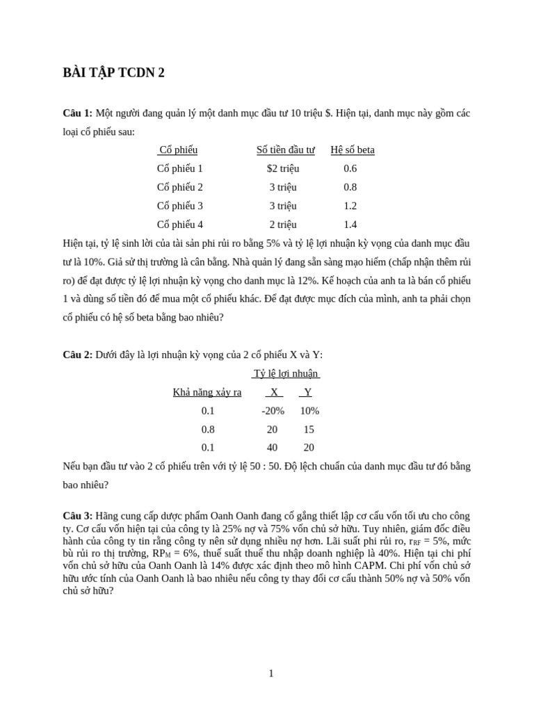 Bai Tap TCDN2 - Bo Sung | PDF