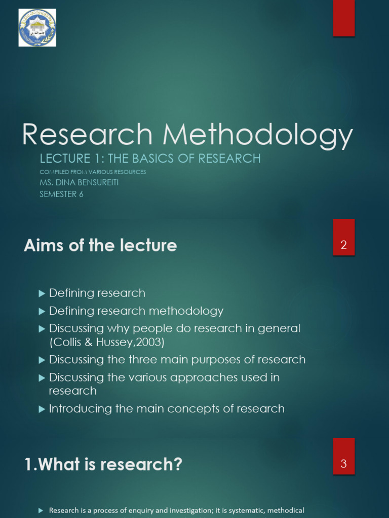 Semester 6 Lecture 1 Basics of Research | PDF | Quantitative Research ...