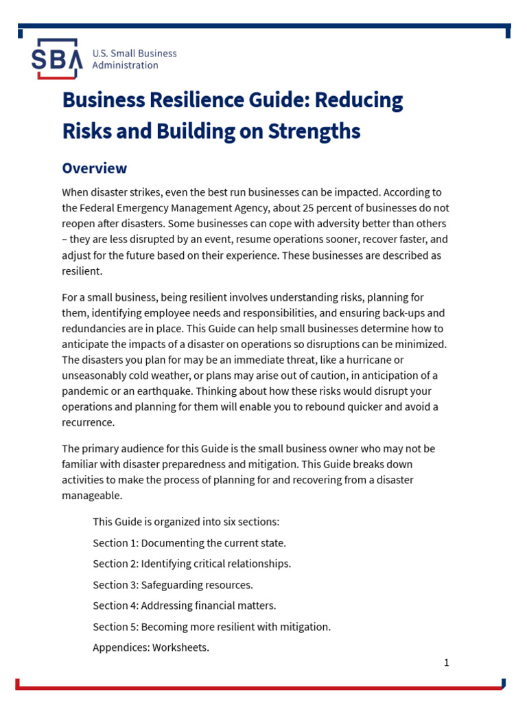 Resilient Business Guide.R1.2024.06 | PDF | Flood | Winter Storm