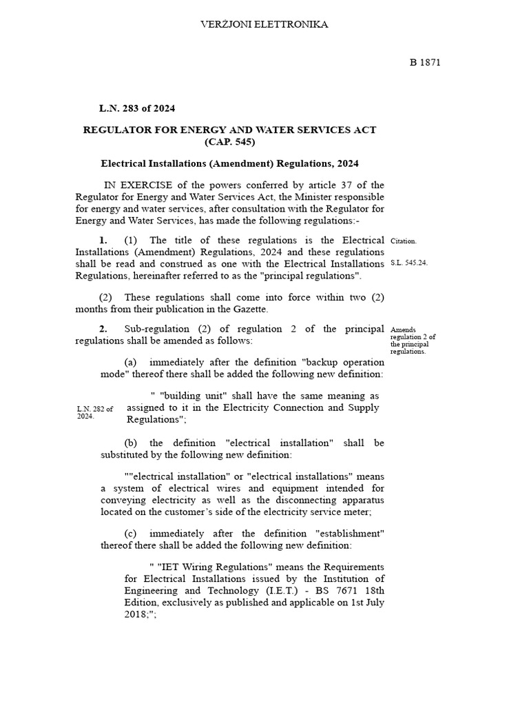 L.N. 283 of 2024 Regulator For Energy and Water Services Act (CAP. 545 ...