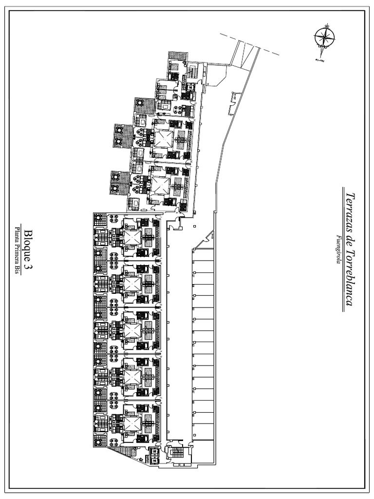 Plano de Planta Del Edificio BLOQUE 3 (1ª Bis) APARC.55-71 TRAST.1 y 2 | PDF