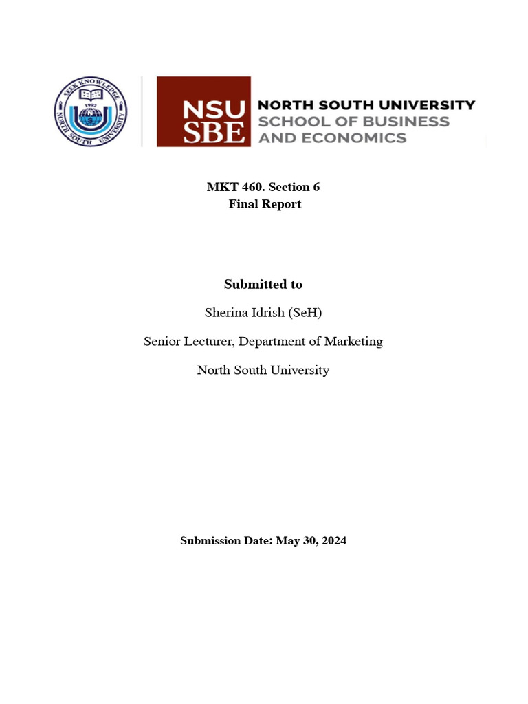 MKT460. Final Report 1 3 | PDF | Perfume | Brand