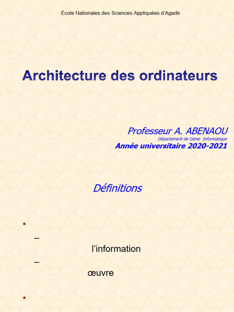 Architecture des ordinateurs et composants | PDF | Bios | Démarrage d ...