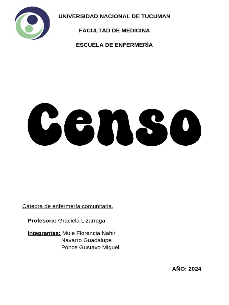 Censo | PDF | Salud pública