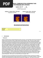 Aphasia Screening Test (MAST) Score Sheet | PDF | Cognitive Science ...