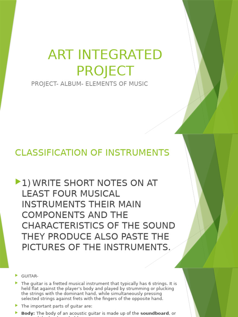 Instrumental Music Project Pdf Drum Guitars