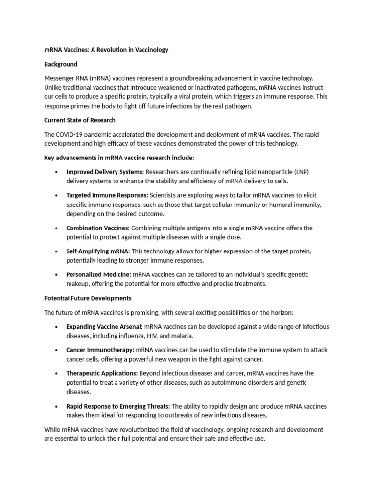 mRNA Vaccines google data copy | PDF | Vaccines | Immune System mRNA Vaccines google data copy | PDF | Vaccines | Immune System