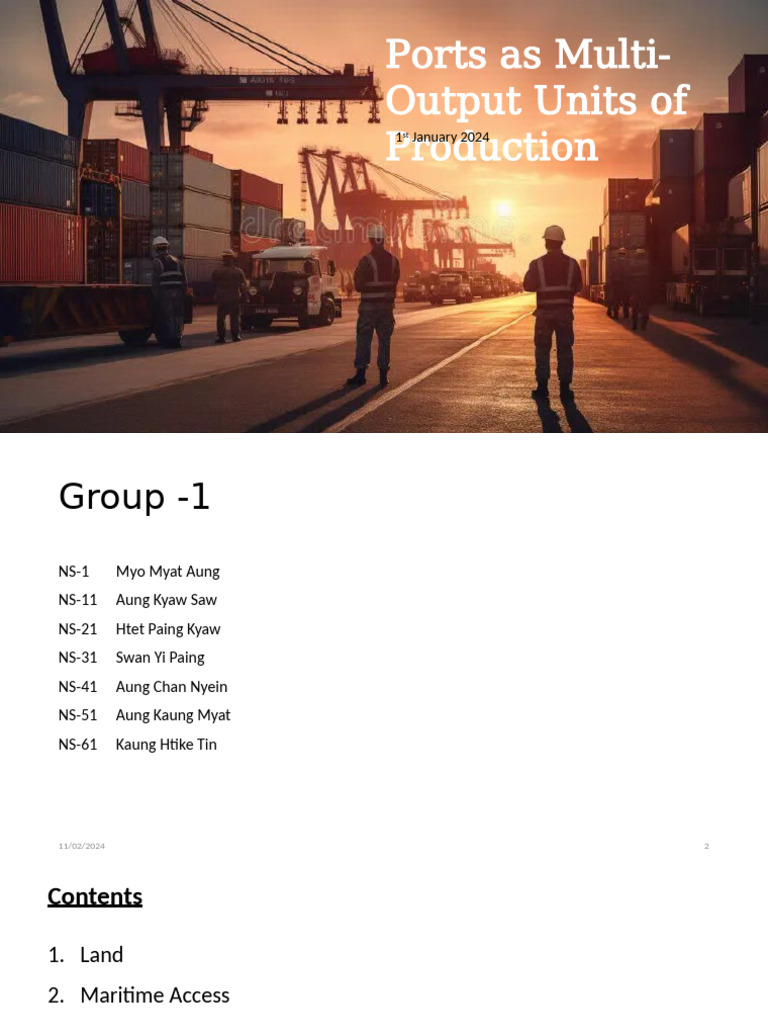 Ports: Multi-Output Production Units | PDF | Dredging | Port