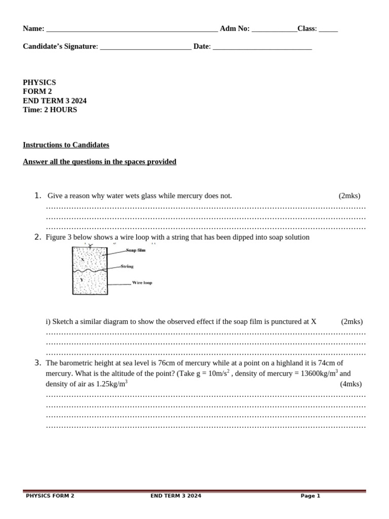 Physics F2 QS | PDF | Waves | Physics